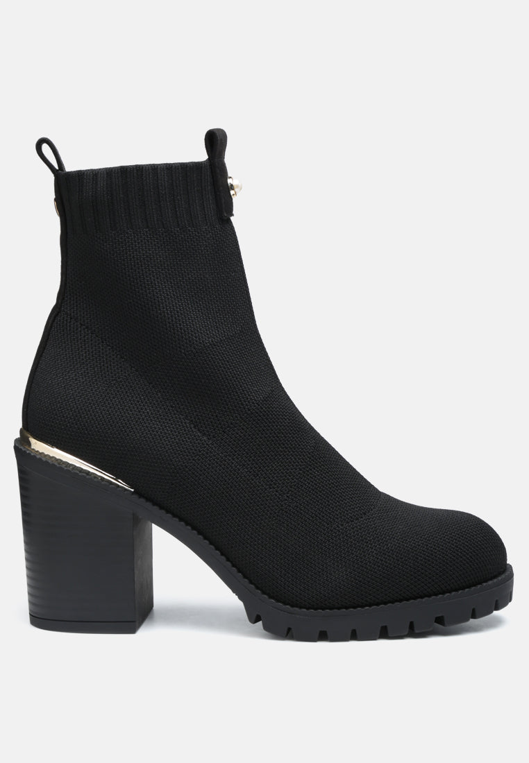SteinMart.com | Medusa Knitted Block Heel Ankle Boots – Stein Mart